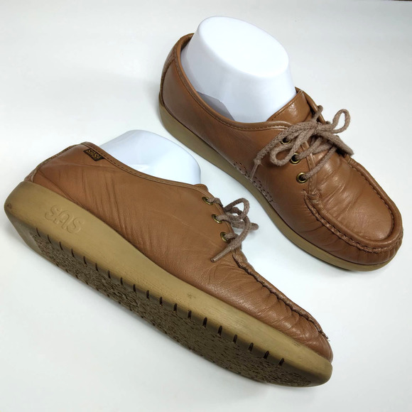SAS | Shoes | Vintage Sas Comfortable Lace Up Shoes Size 7 Tan | Poshmark